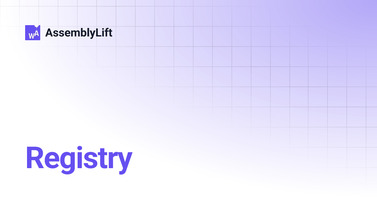 Registry | AssemblyLift